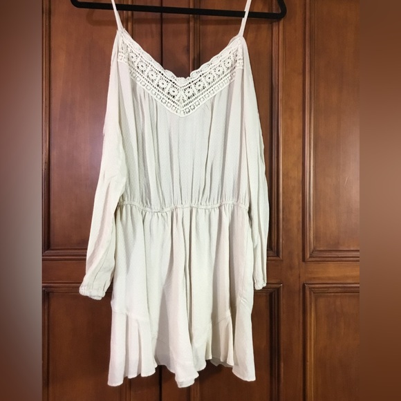 Ecote | Pants & Jumpsuits | Ecote Womens Cream Jumper Beautiful Fabric ...